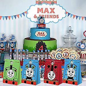 WQT 24 PCS Train Candy Bags Train Party Favors Train Birthday Party Supplies Train Party Gift Goody Treat Bags