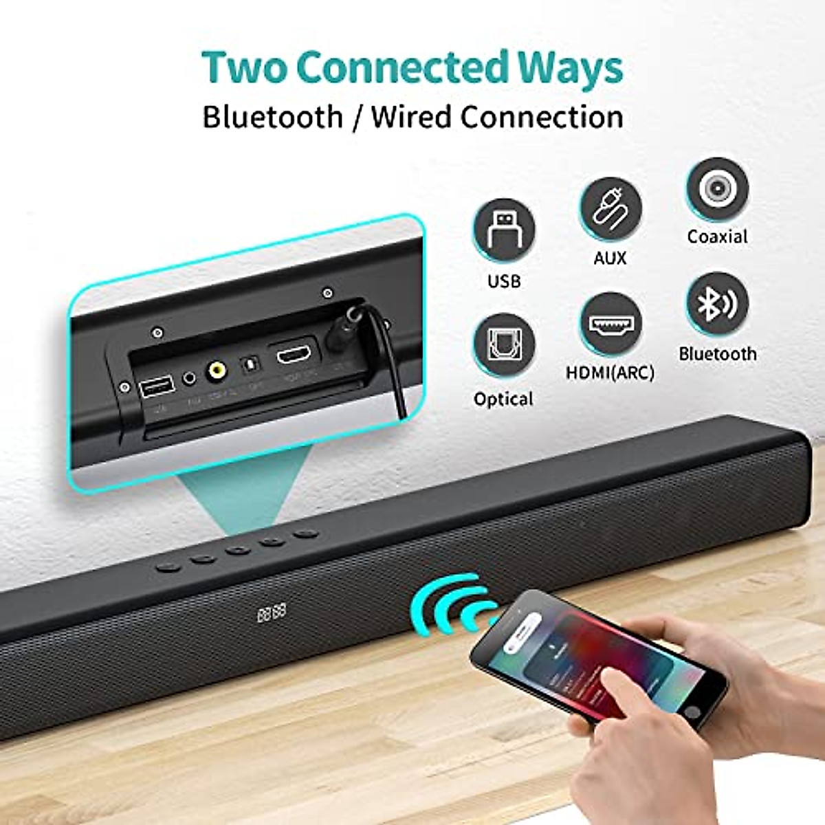 Desobry 16 inch Sound Bar for Smart TV (31.5 inch)