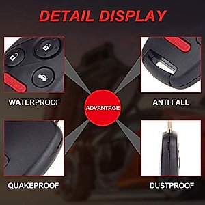 cciyu Replacement Remote Head Ignition Key Keyless Entry Combo 1 X 4 Buttons Replacement for Honda for Accord/for CR-V/for Element OUCG8D-380H-A