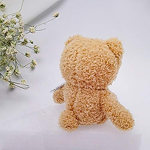 Guppy Compatible with AirPods Pro Furry Case Girls 3D Cartoon Cute Teddy Bear Doll Plush Fluffy Warm Carrying Case Soft Protective AirPods Pro Case Cover Accessories for AirPods Pro 2019 Light Brown