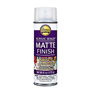 Aleene's Spray Finish 6oz Acrylic Sealer, 6 Ounce (Pack of 1), Clear-Matte