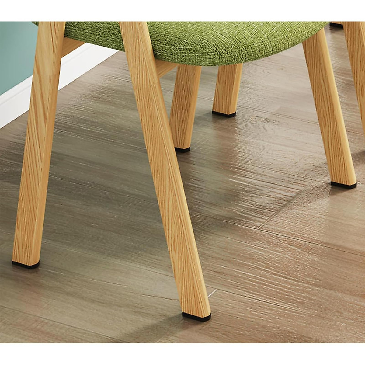 RILOOP Waterproof Pu Kitchen Chairs Home Wooden Dining Chairs with Soft Backrest, Durable Dining Room Chair with Anti-Slip Legs, for Kitchen, Home/A32