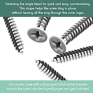 100 Pieces #8 White Screws Wall Plate Screws Painted Antique White Coated Stainless Flat Head Self-Tapping Screw for Wall Plates Switch Covers Replacement Outlet Light Switch Plate (32 x 0.5 Inch)