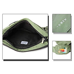 Togood Literary Canvas Crossbody Bag Casual Shoulder Bag Hobo Bags Fashion Simple Student Bag for girls (Green)