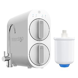Waterdrop G2 Reverse Osmosis System with WD-PMT Small Pressure Tank, 7 Stage Tankless RO Water Filter System, Under Sink Water Filtration System, 400 GPD, Bundle