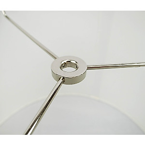 Mestar White Fabric Hardback Drum Lampshade (Spider) (14x16x10)