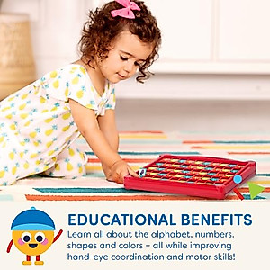 Battat – Pop-Up Alphabet – 50 Letter & Picture Flaps – Shapes, Colors & Letters – Educational & Learning Toys – 3 Years + – Hide & Seek Alphabet