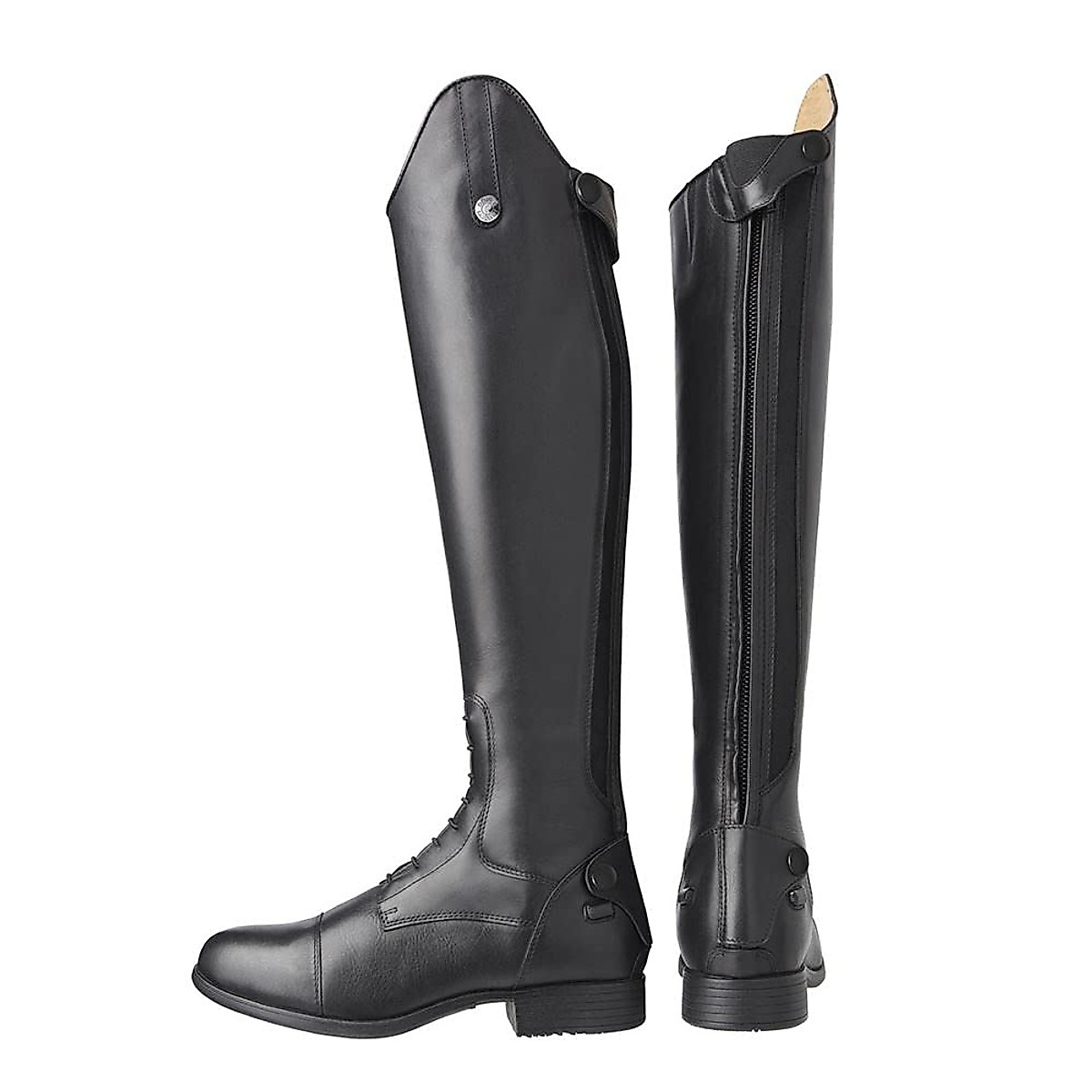 Dover Saddlery Ladies' Madison Field Boots, Size 7.5, Full Medium, Black