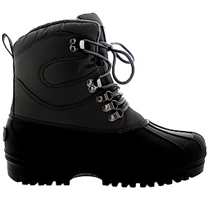 POLAR Mens Snow Waterproof Duck Hiking Bean Hiker Walking Short Ankle Boots - Gray - US13/EU46 - YC0441