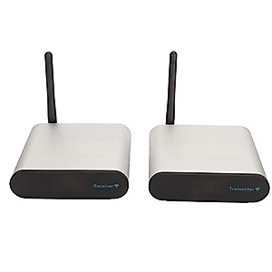 AV Transmitter Receiver, Plug and Play Stable Sound Video Sender Receiver 8 Channel Noiseless 100-240V TV (US Plug)