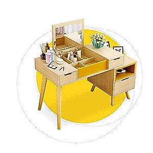WYKDD Dressers for Bedroom Minimalist Nordic Style Makeup Table with Light Small Apartment Dressing Table Makeup