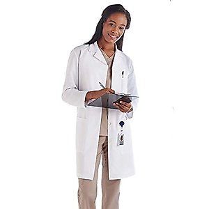 Meta 15113 Fundamentals Women's 37" Lab Coat White XS