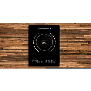 True Induction TI-1B 12-inch Single Element Black Induction Glass-Ceramic Cooktop 1750W 858UL Certified
