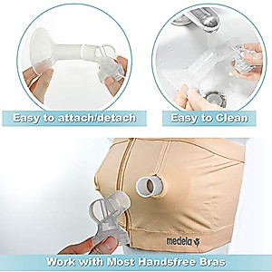 Nenesupply Pump Parts with 24mm Flanges Compatible with Medela Pump in Style Parts Accessories Breast Pump Not Original Medela Pump Parts Incl. 24mm Flange Breastshield Connector Valve Membrane Tubing