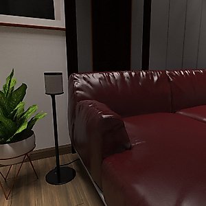 Eximus Fixed Height Speaker Floor Stand for Sonos One and Sonos One SL and Sonos Play:1 - Cable Management Built In - Easy Assembly - Gloss Black Finish