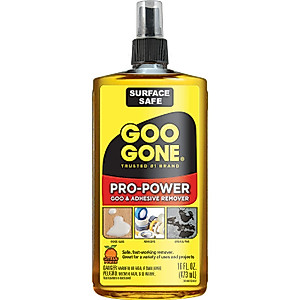 Goo Gone Pro-Power - 16 Fl Oz (Pack of 1) - Professional Strength Adhesive Remover, Spray Pump, Yellow