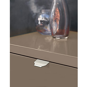 Richelieu Hardware BP386216195 5/8-inch (16 mm) Center-to-Center Brushed Nickel Modern Cabinet and Drawer Edge Pull Handle for Kitchen, Bathroom, and Furniture