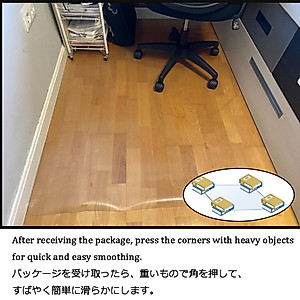 Home Office Chair Mat for Hardwood Floor 36"X48" 48"X72" 71"X87" 12x16in Multi-Purpose Clear PVC Chairmats for Easy Glide for Chairs (Color : T1mm/0.04")