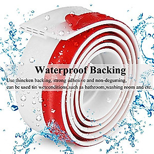 MsKitchen 2 Pack Door Draft Guard Under Door Stopper Door Sweep Insulator Door Blocker Door Soundproofing, Wind Proof, and Dust Proof Strong Adhesive Door Bottom Seal 2”W x 39”L White