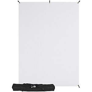 Westcott X-Drop Wrinkle-Resistant Photography Backdrop - High-Key White Kit (5' x 7') Quick Build Portable Background for Portraits and Headshots