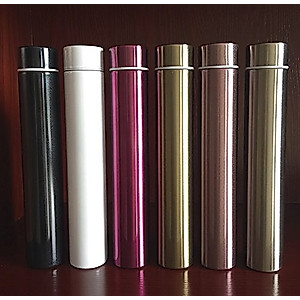 ChezMax Slim Thin Stainless Steel Vacuum Insulated Thermos Water Bottle Leak Proof Eco-Friendly Travel Thermos Cup Sports Drink Bottle 8.8 oz Gold