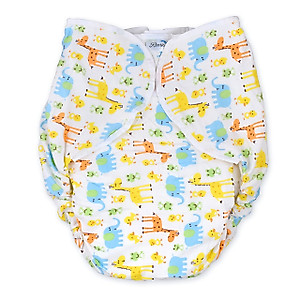 Rearz - Omutsu Adult Bulky Fitted Nighttime Cloth Diaper (Zoo) (Large/X-Large)