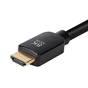 Monoprice 8k HDMI Cable - 3 Feet - Black (No Logo) | Ultra High Speed, 8k@60Hz, 48Gbps, Dynamic HDR, eARC, Compatible with Sony PS5, Xbox Series X, and Xbox Series S