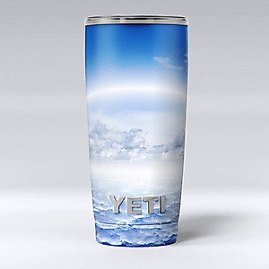 Design Skinz Vivid Blue Reflective Clouds on The Horizon - Skin Decal Vinyl Wrap Kit Compatible with The Yeti Rambler Cooler Tumbler Cups