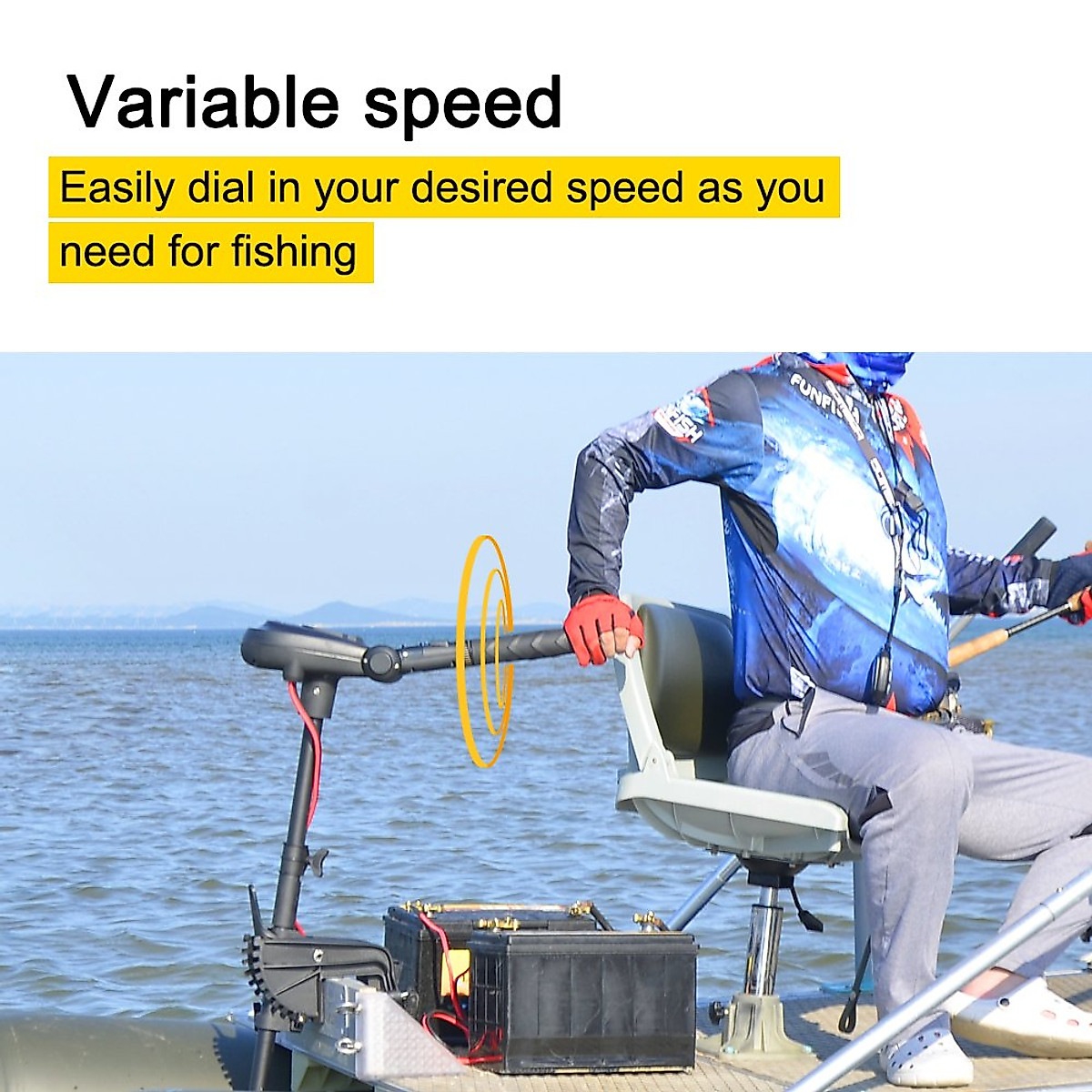 AQUOS Haswing 12V 20LBS 23.6inch Bow Mount Trolling Motor for PF Series Small Pontoon Boat, Inflatable Pontoon Boat, Kayaks, Small Dinghies Rafts Saltwater and Freshwater Use