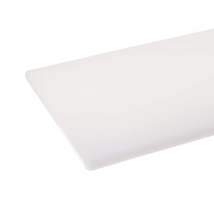 Plastic Cutting Board 12x18 1/2" Thick White, NSF Approved Commercial Use