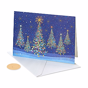 Papyrus Boxed Christmas Cards with Envelopes, Designed by House of Turnowsky, Special Wishes, Christmas Trees (14-Count)
