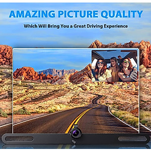 eRapta Backup Camera 720P HD License Plate Front Rear 149° Wide View Reversing Camera Starlight Night Vision Hideable Mount DIY Grid IP69 Waterproof for Automotive Car Truck SUV RV Van (T02)