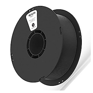 PETG K6 Filament 1.75mm, 3D Printer Filament 1 Kg (2.2 Lb), Heat-Resistant, Transparent and High-Gloss-Black