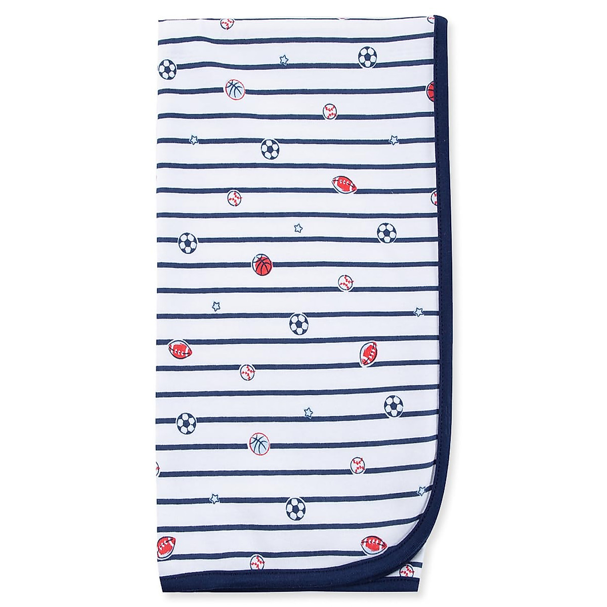 Little Me Clothes for Baby Boys' Sports Star Swaddling Receiving Blanket, 30 x 27 Inches