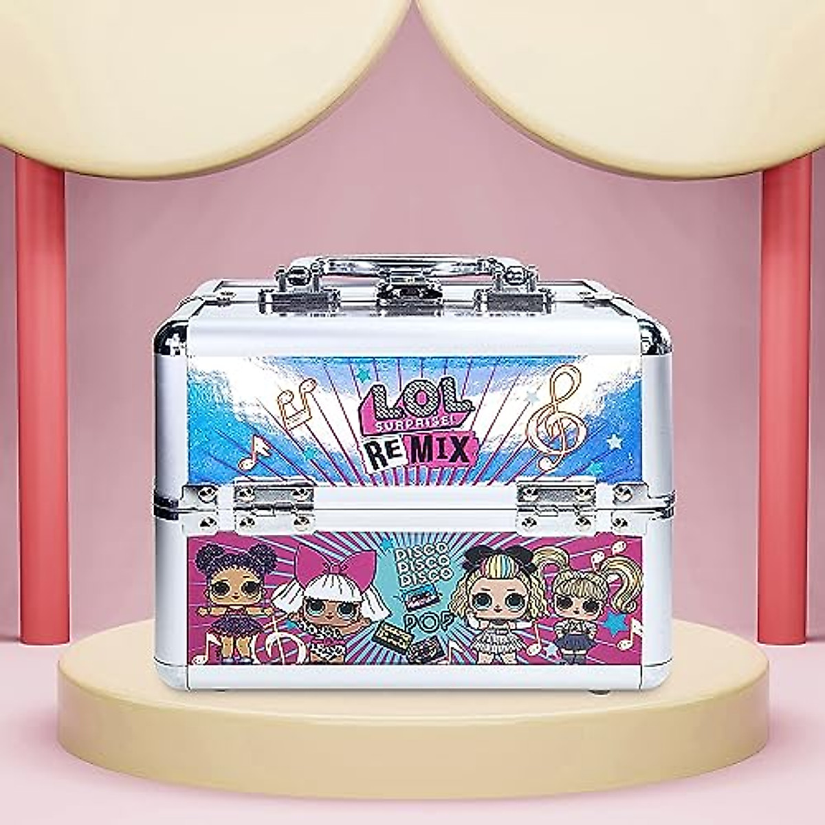 L.O.L Surprise! Townley Girl Train Case Cosmetic Makeup Set Includes Lip Gloss, Eye Shimmer, Nail Polish, Hair Accessories & More! for Kids Girls, Ages 3+ Perfect for Parties, Sleepovers & Makeovers