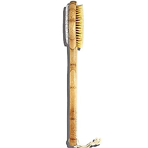 ICANdOIT-4 in 1 Feet Pedicure Kit with Long Handle Classic Bath Shower Brush&Dry/Wet Brushing Body Brush Back Scrubber,Shower Brush for exfoliator Skin and Remove Dead Skin Cells