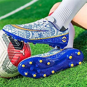 KAEAEILSS Men’s Soccer Cleats Football Boots Professional Training Turf Mens Outdoor Indoor Sports Athletic Big Boy's Sneaker