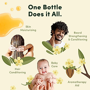 HobaCare Jojoba Oil - 100% Pure, Unrefined Jojoba Oil for Skin & Nails - Moisturizing Body Oil & Face Moisturizer for Dry Skin - Natural Jojoba Oil for Hair & Beard Care (32 fl oz)