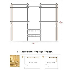 PRINCE HANGER, Deluxe 4 Tier & Shelf Clothes Rack with Curtain, Clothing Rack, Closet Organizer, Freestanding, Tension Rod, PHUS-0061, Made in Korea