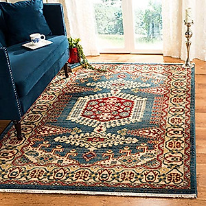 SAFAVIEH Kashan Collection 3'3" x 4'10" Red / Ivory KSN308Q Traditional Oriental Non-Shedding Living Room Bedroom Accent Rug