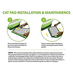 Peritas Cat Pads | Generic Refill for Breeze Tidy Cat Litter System | Cat Liner Pads for Litter Box | Quick-Dry, Super Absorbent, Leak Proof | 16.9"x11.4" (Carbon, 20 Count)