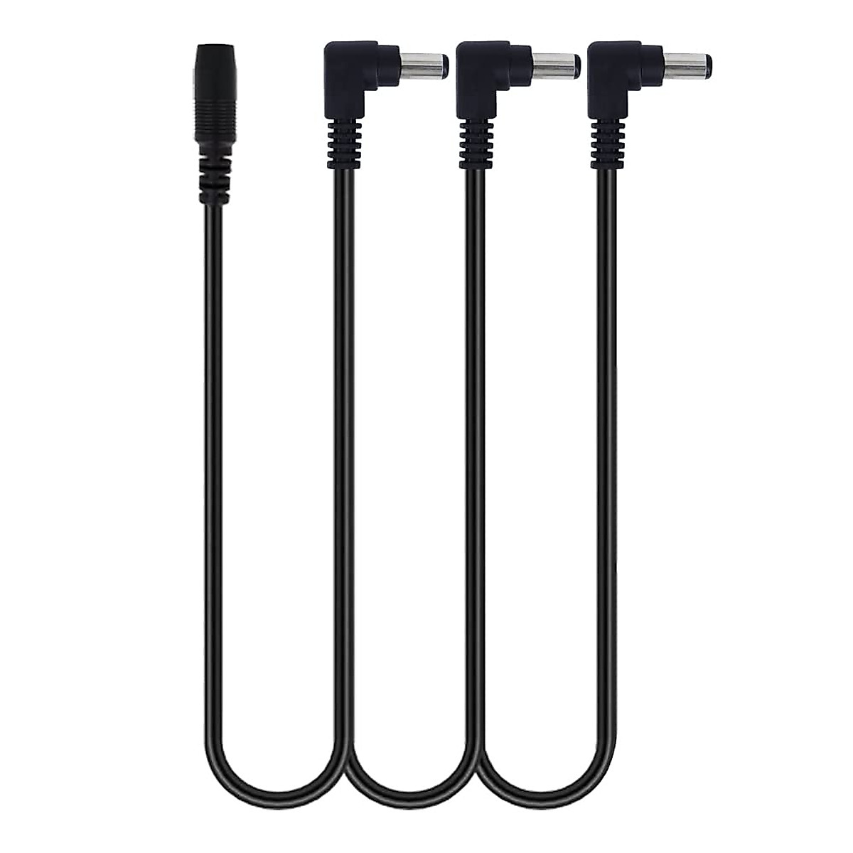 1 to 3 Way Daisy Chain Cable Guitar Effect Pedal Power Supply Splitter Cable Adapter Power Cable Black