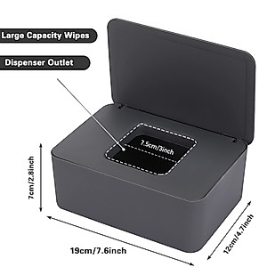 NOVWANG 3 Pack Baby Wipes Dispenser Wipe Holder with Lids, Keeps Wipes Fresh, Refillable Wipes Container with Sealing Design, Bathroom Tissues Wipes Case Box