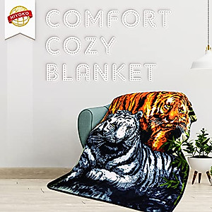 Tiger Blanket Mink Blanket Korean Blanket Heavy Blankets Queen Size Tiger Throw Blanket Korean Mink Blanket Tiger Statue Animal Blanket Bed Warm Blanket Full Queen Animal Blankets Mexican Blanket