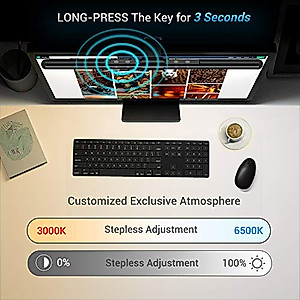 Computer Monitor Light, Screen Light Bar with No Glare for iMac(22~29'') Auto Photosensitive Countless Color Temperatures & Brightness USB LED Desk Lamp for Professional Designer/Software Programmer