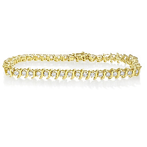 Vir Jewels 1.50 cttw SI2-I1 IGI Certified Diamond Bracelet 10K Yellow Gold S-Link 7 Inch