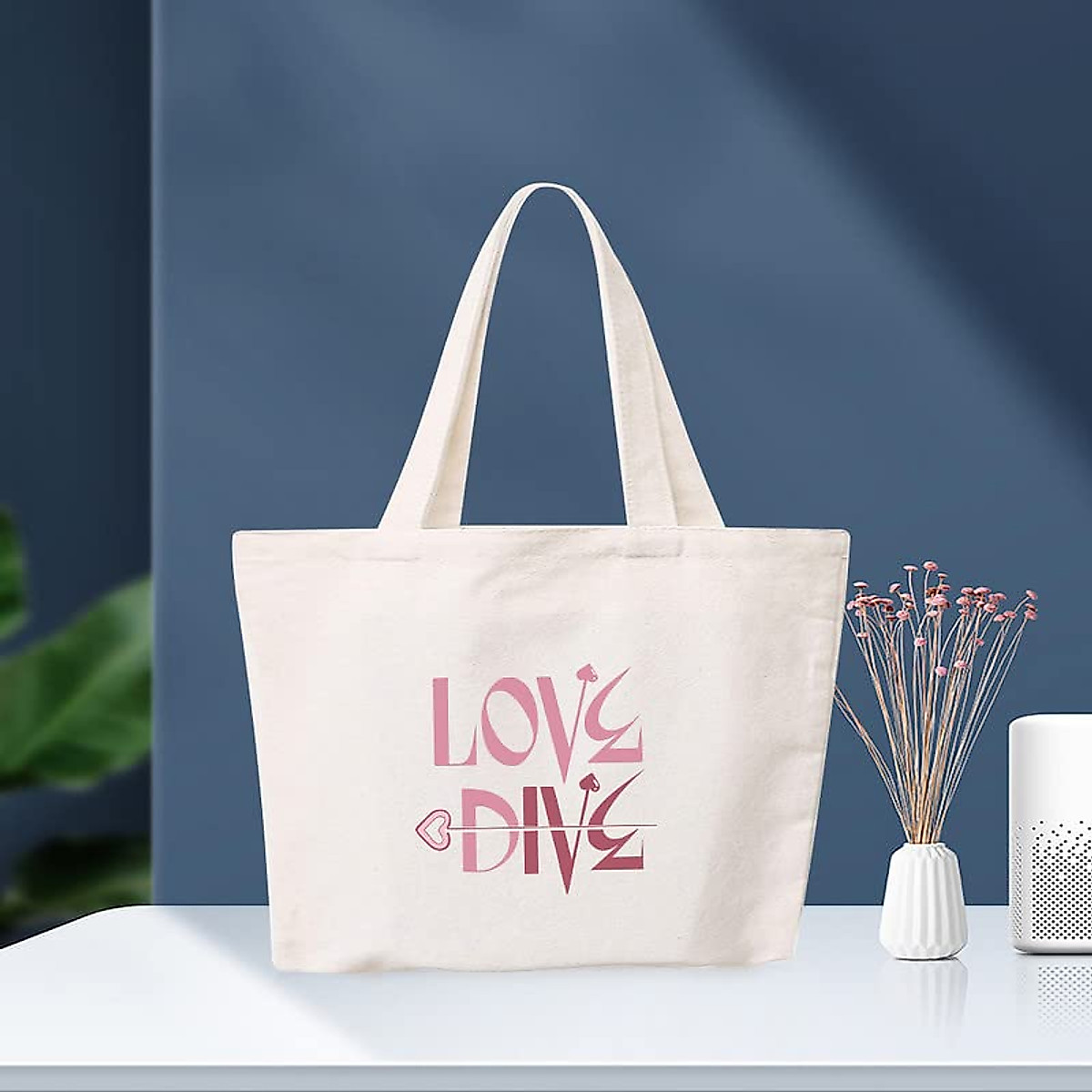 Kpop IVE Love Dive Yujin Gaeul Wonyoung LIZ Rei Leeseo Merchandise Canvas Shoulder Bag Hobo Crossbody Handbag Casual Tote for Girls Women Gifts（c）