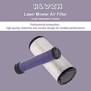 KLWZH 2508301-S Outer Air Filter & 2508304-S Inner for Kawasaki 11013-7020 11013-7019 11013-7044 11013-7045 M131802 M131803 FX651V FD731V FD750D FD791D FH601V FH641V FH680V FH721V Lawn Mower