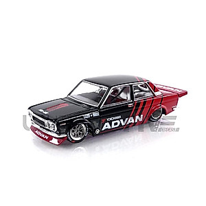 Datsun 510 Pro Street Advan Yokohama (by Jun Imai) Kaido House 1/64 Diecast Model Car True Scale Miniatures KHMG032