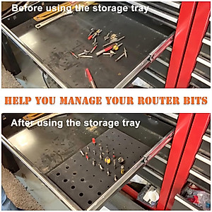 VIKITON Router Bit Storage Tray Foam Router Bit Holder Organizer for Both 1/4 inch Shank Router Bit and 1/2 inch Shank Router Bit, Router Bit Storage Inserts